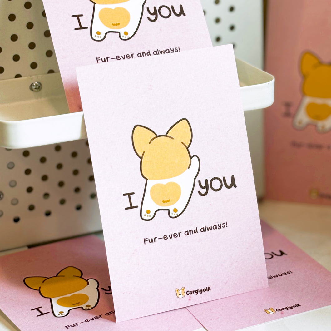 Corgi Heart Butt Valentine Print (Limited run) – Corgiyolk